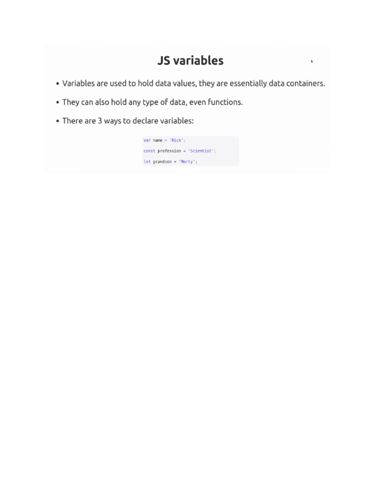 NOTES Javascript Fundamental Part 1 | PDF