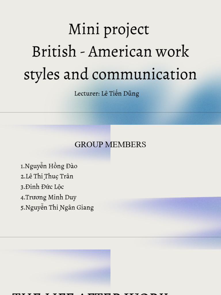 British-American Work-Life Balance Insights | PDF | Camping | Bar ...
