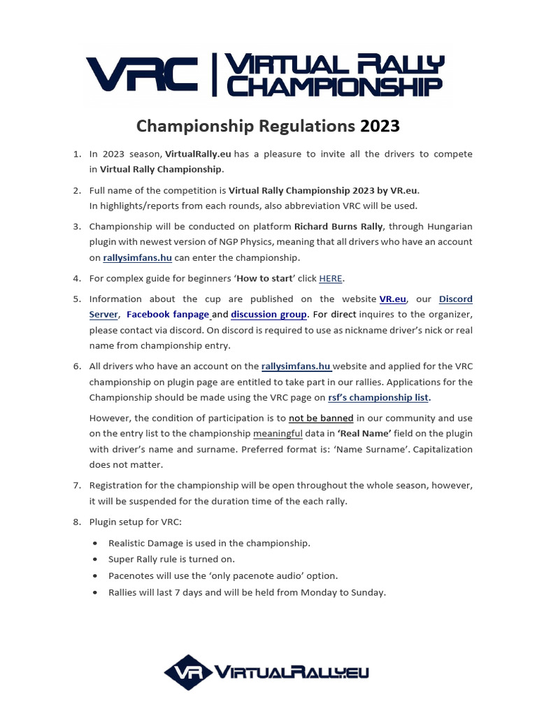 VRC Regulations 2023 v1.0.1 | PDF | Computing
