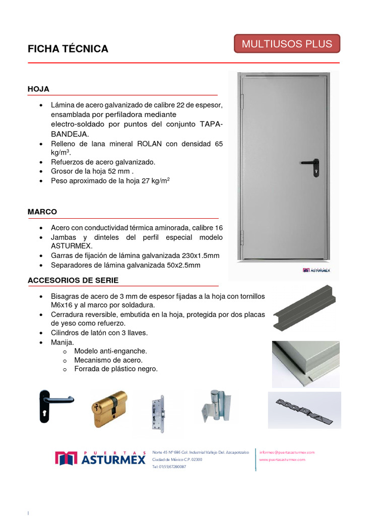 FICHA-TÉCNICA-MULTIUSOS-PLUS | PDF | Acero | Tornillo