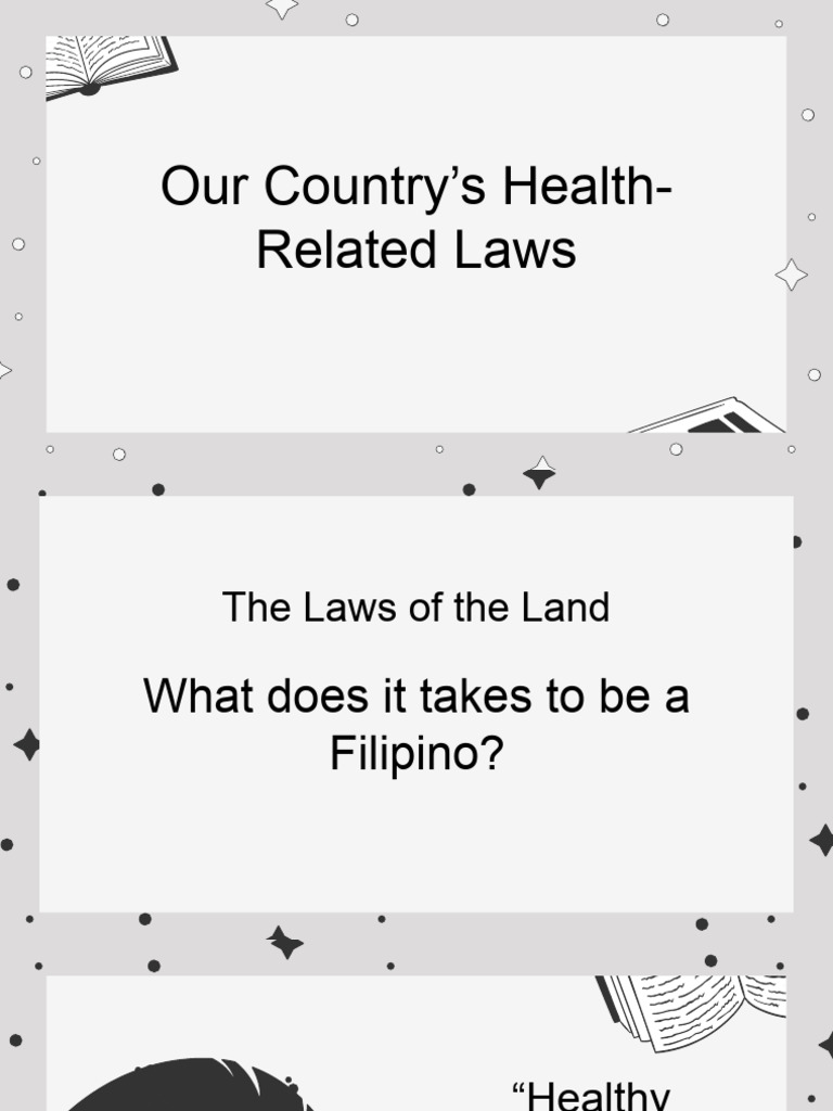 Our Countrys Health Related Laws MAPEH | PDF Our Countrys Health Related Laws MAPEH | PDF