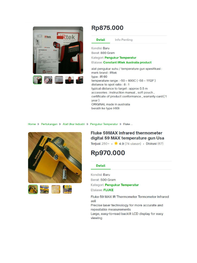 Spesifikasi Ir Dan Vibration Meter Pdf Komputer Teknologi Rekayasa