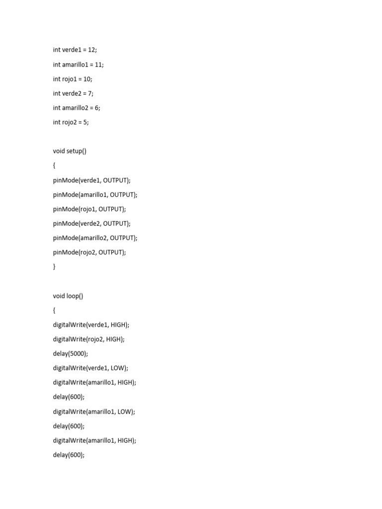 Codigo Semaforo | PDF