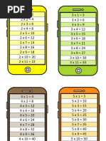 Tabuada 11 Ao 20 | PDF | Teaching Methods & Materials