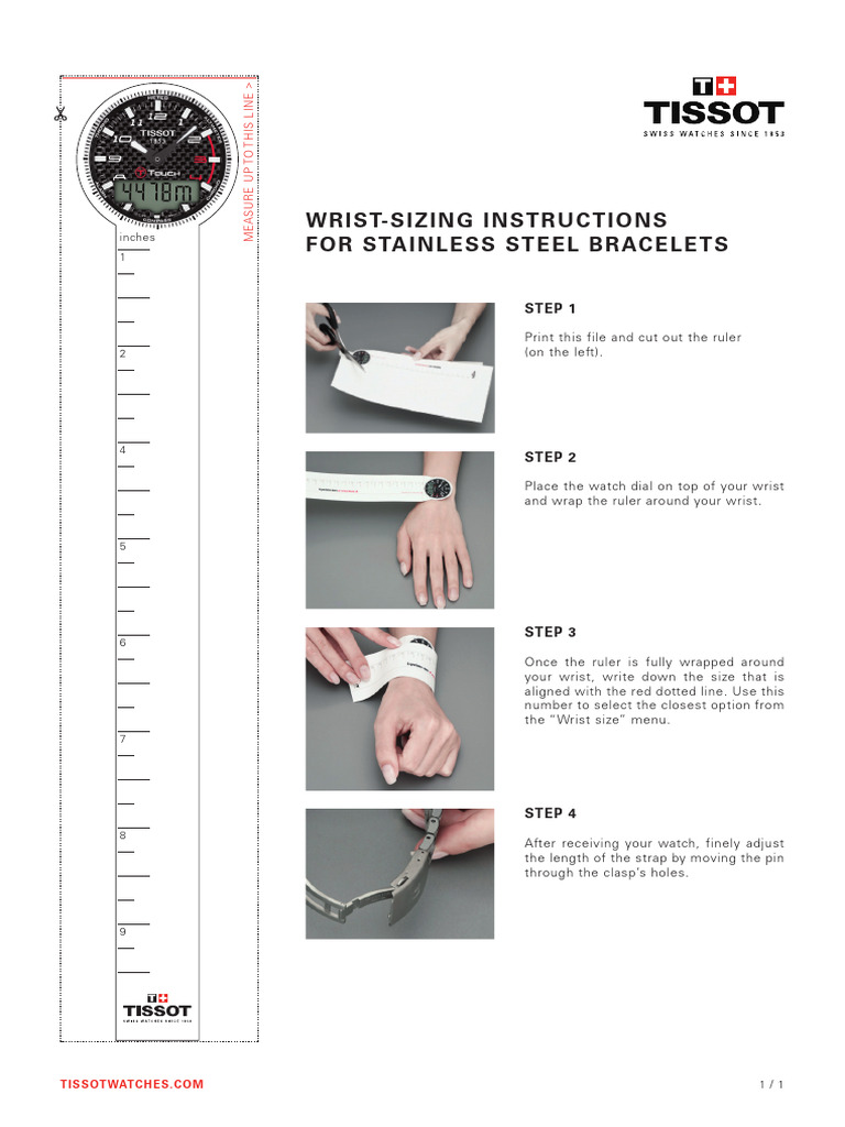 Tissot Sizing | PDF