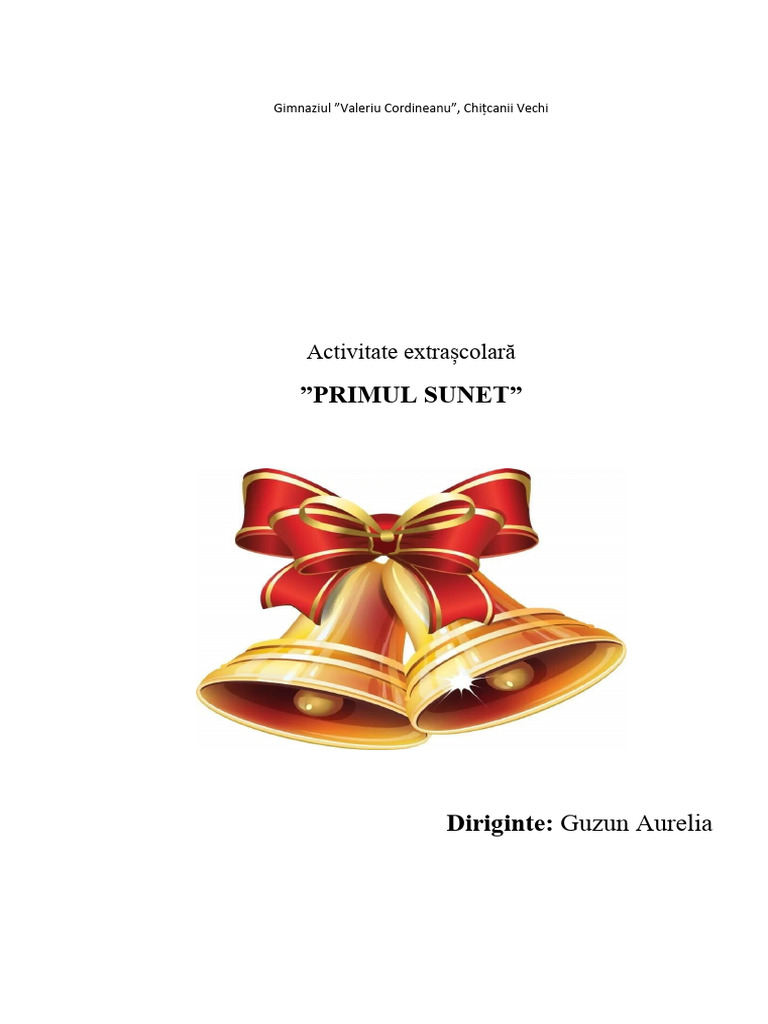 Primul Sunet 2023 | PDF