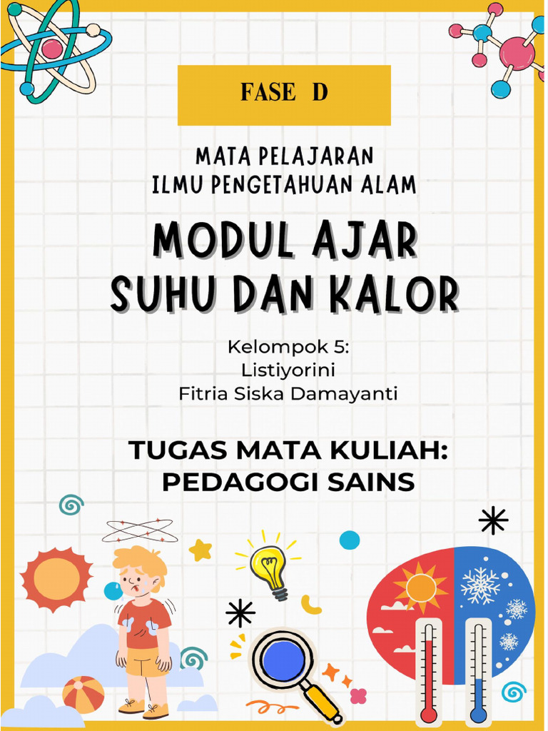 Modul Bahan Ajar Suhu Dan Kalor Kelompok 5 - Pedagodi Sains | PDF