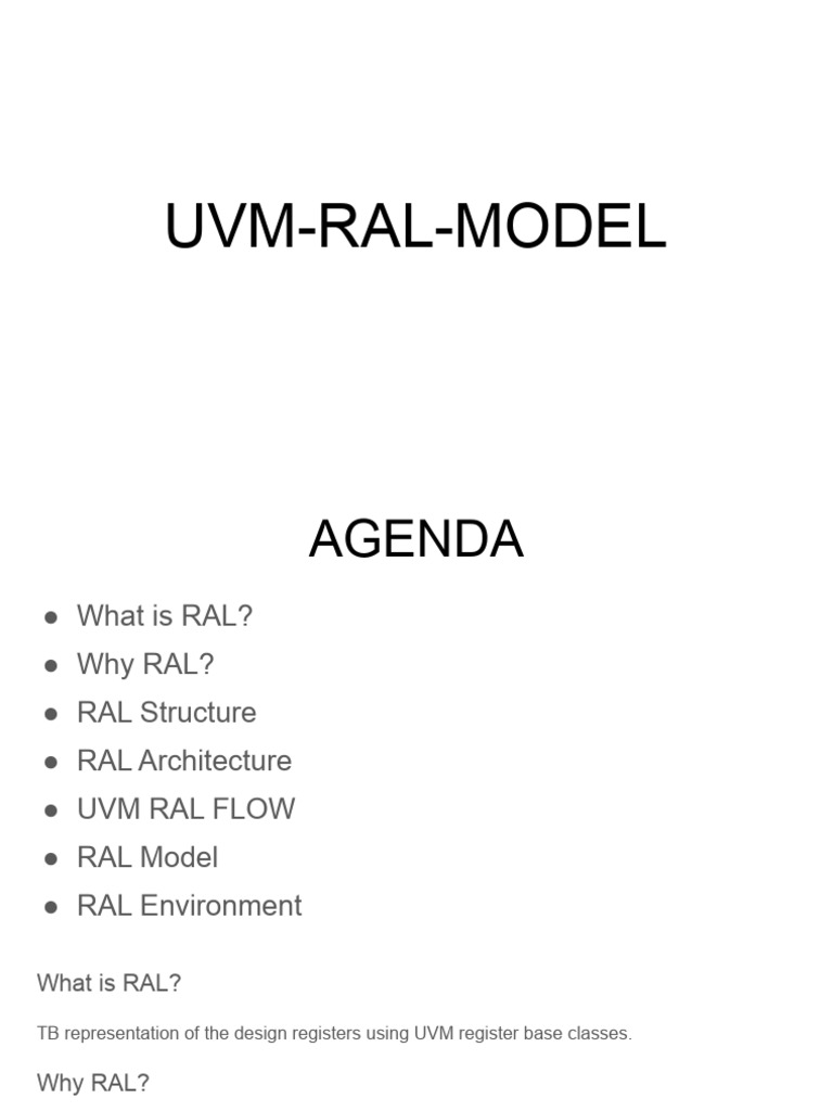 Uvm Ral Model | PDF