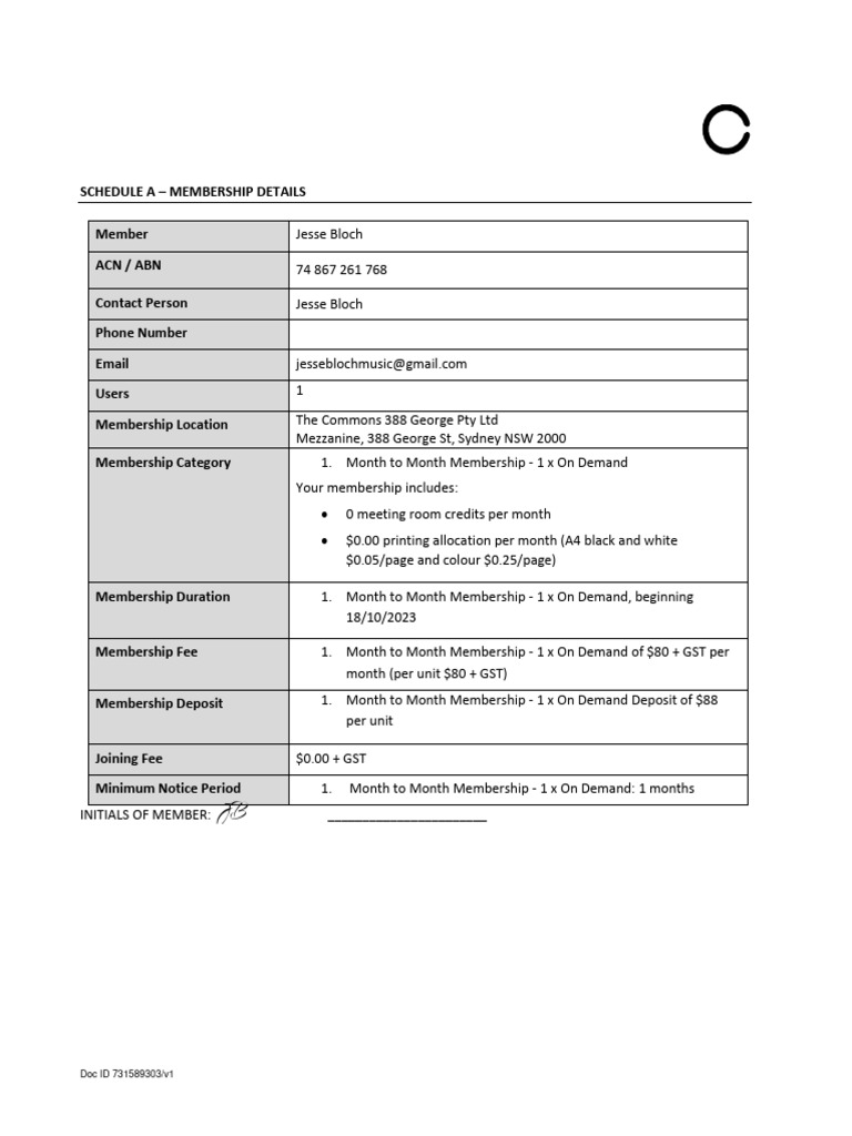 Month-to-Month Membership Agreement | PDF | Payments | Visa Inc.