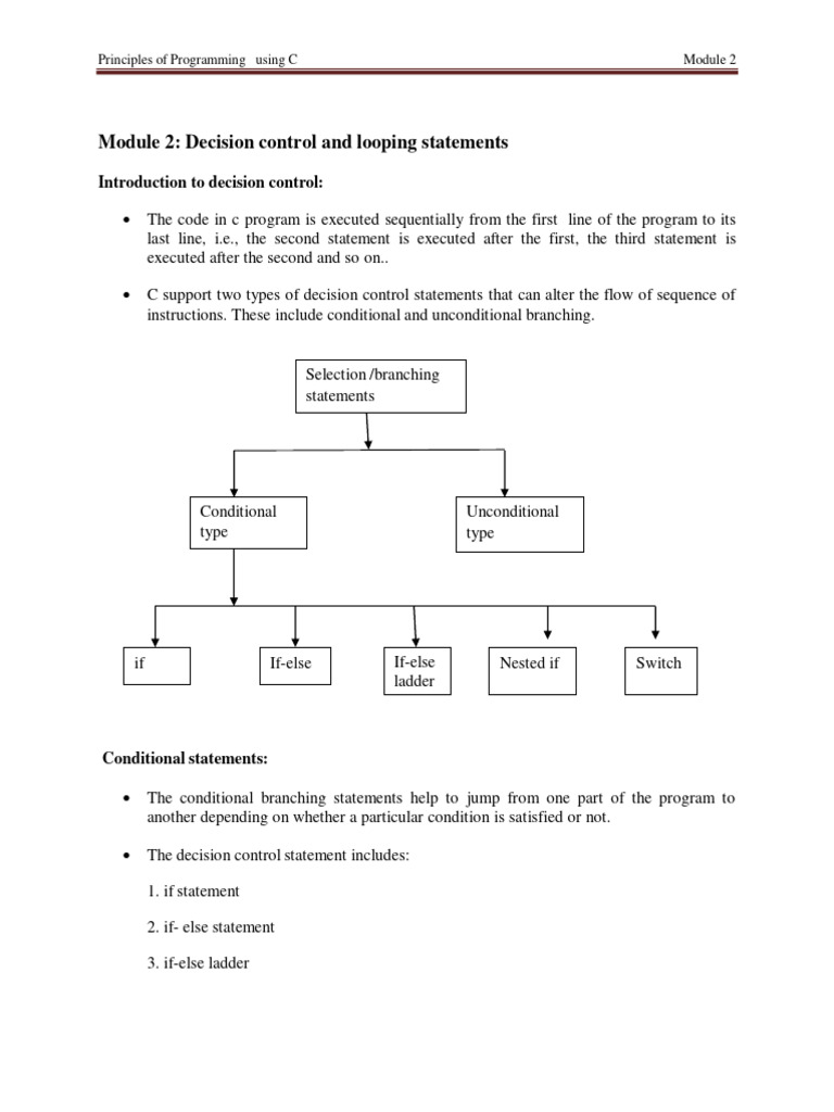 Module 2 Decision Making | Download Free PDF | Control Flow | Computer ...