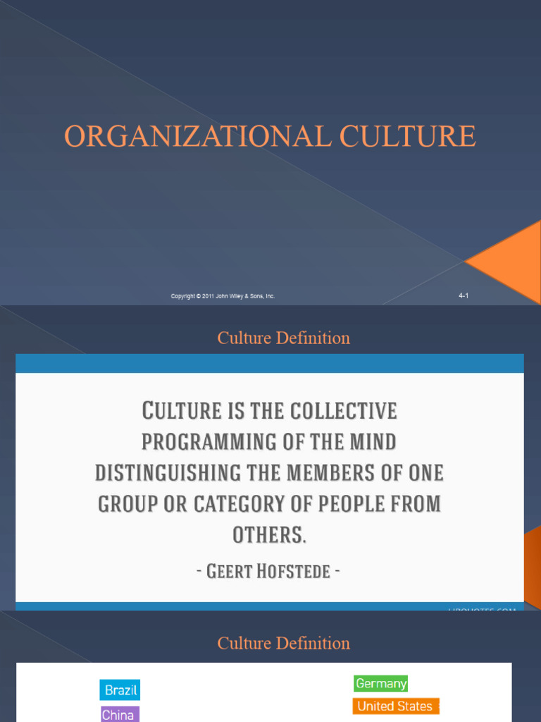 Chapter 9a | PDF | Organizational Culture | Behavioural Sciences