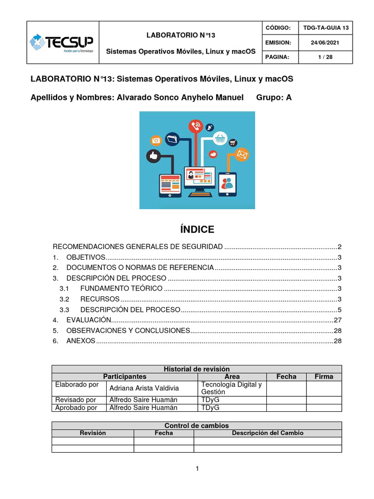 Lab13 - Sistemas Operativos Móviles y Linux | PDF | Archivo de computadora | Ios