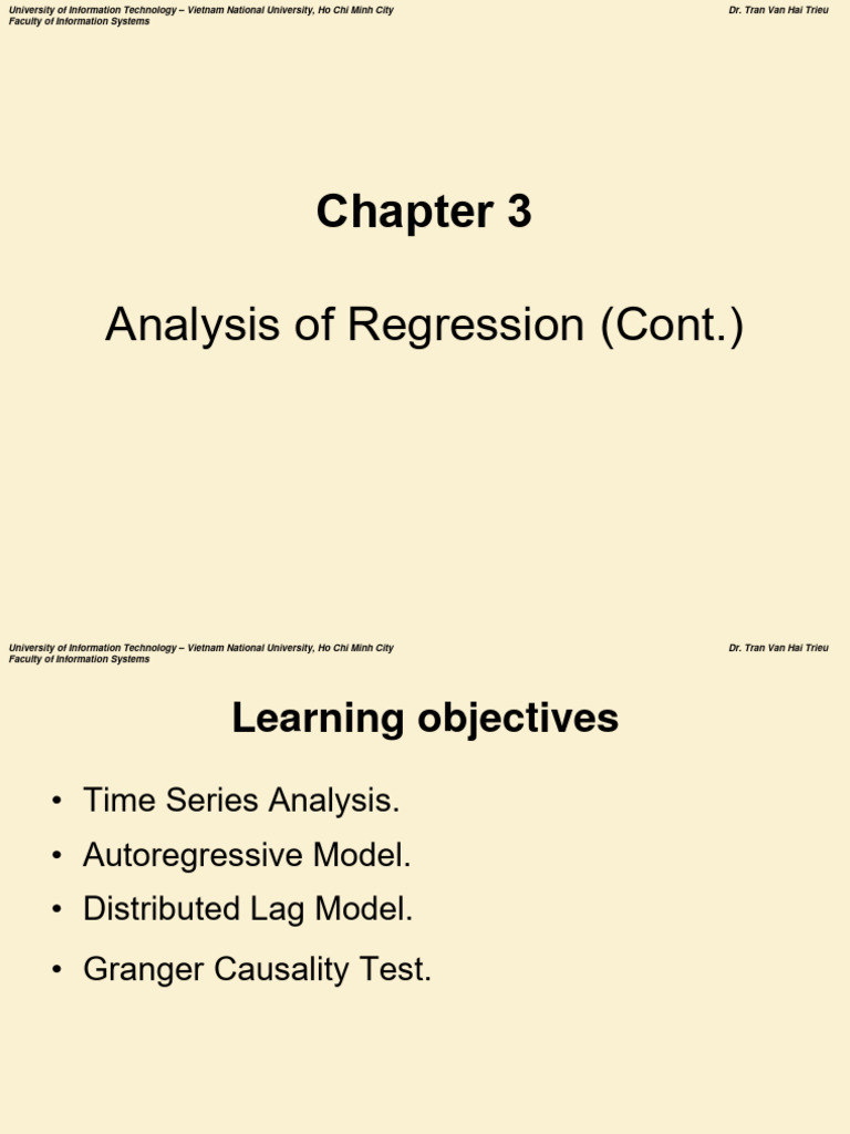 Chapter 3 Analysis of Regression - Part 2 | PDF | Time Series | Stationary Process