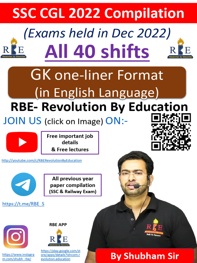 SSC CGL 2022 GK One-Liner Guide | PDF | Technology & Engineering