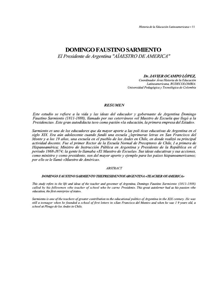 Campo Lopez - Domingo FSarmiento | PDF