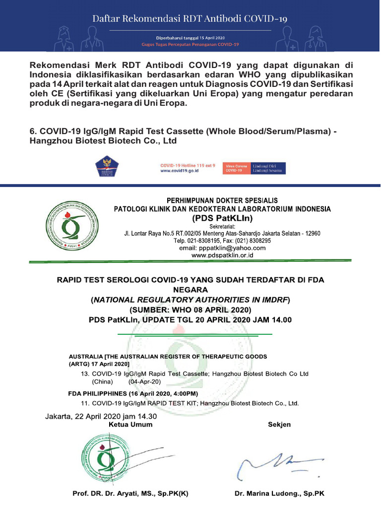 RightSign - Surat Rekomendasi & US FDA | PDF
