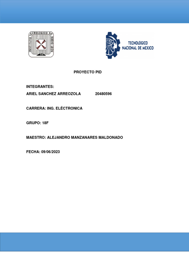 Proyecto Pid | PDF | Informática | Ciencias fisicas