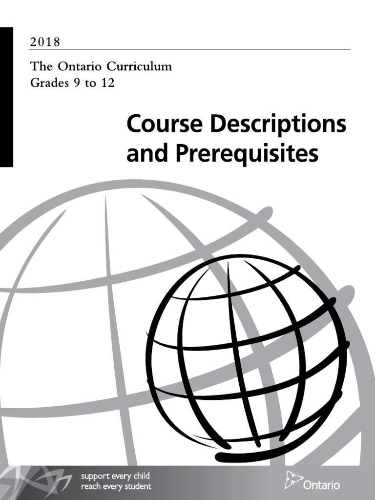Ontario Curriculum, Grades 9 To 12 - Course Descriptions and ...