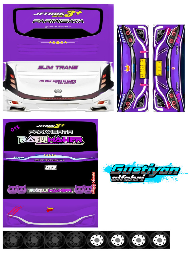 (Print Di Kertas F4) Stiker Bus Ratu Maher | PDF