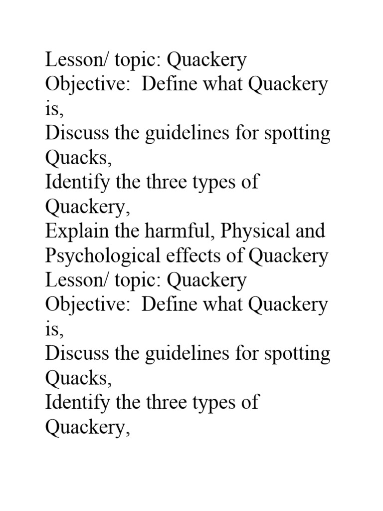 Quacks | PDF | Science & Mathematics