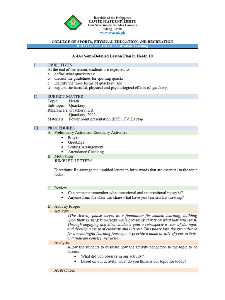 Quackery Group4 LP Semi Detailed 4as Format | PDF Quackery Group4 LP Semi Detailed 4as Format | PDF