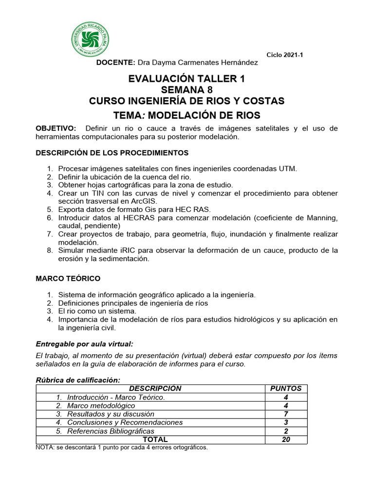 Guía Taller Finales 1 y 2. Ing. Rios - Cotas | PDF
