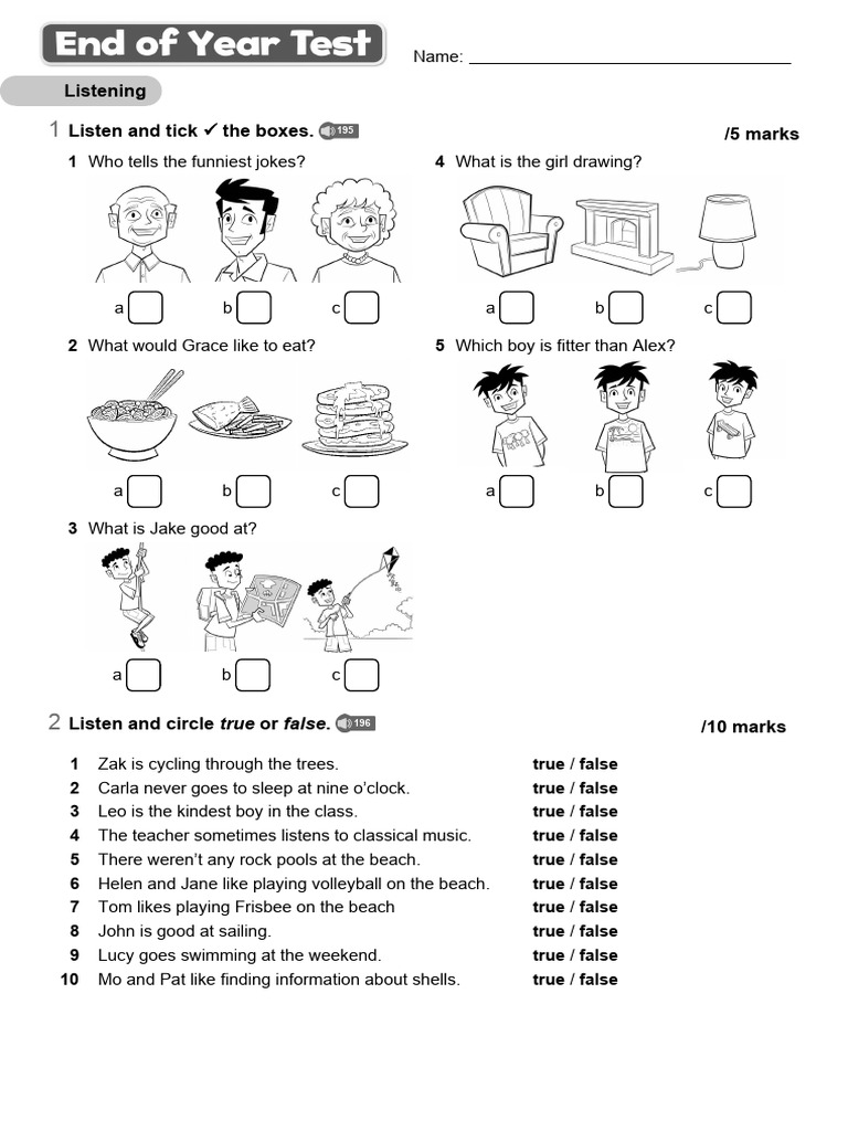 Bright - Ideas - 3 - EOY Test | PDF
