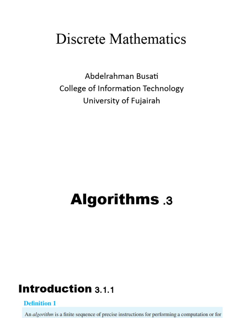 Chapter 3 | PDF | Algorithms | Set (Mathematics)