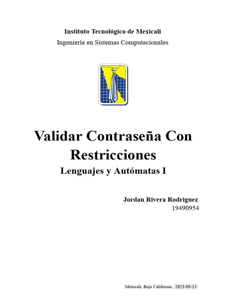 Instituto Tecnológico de Mexicali | PDF