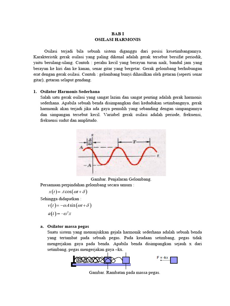 Osilasi Harmonik dan Contohnya | PDF | Sains & Matematika