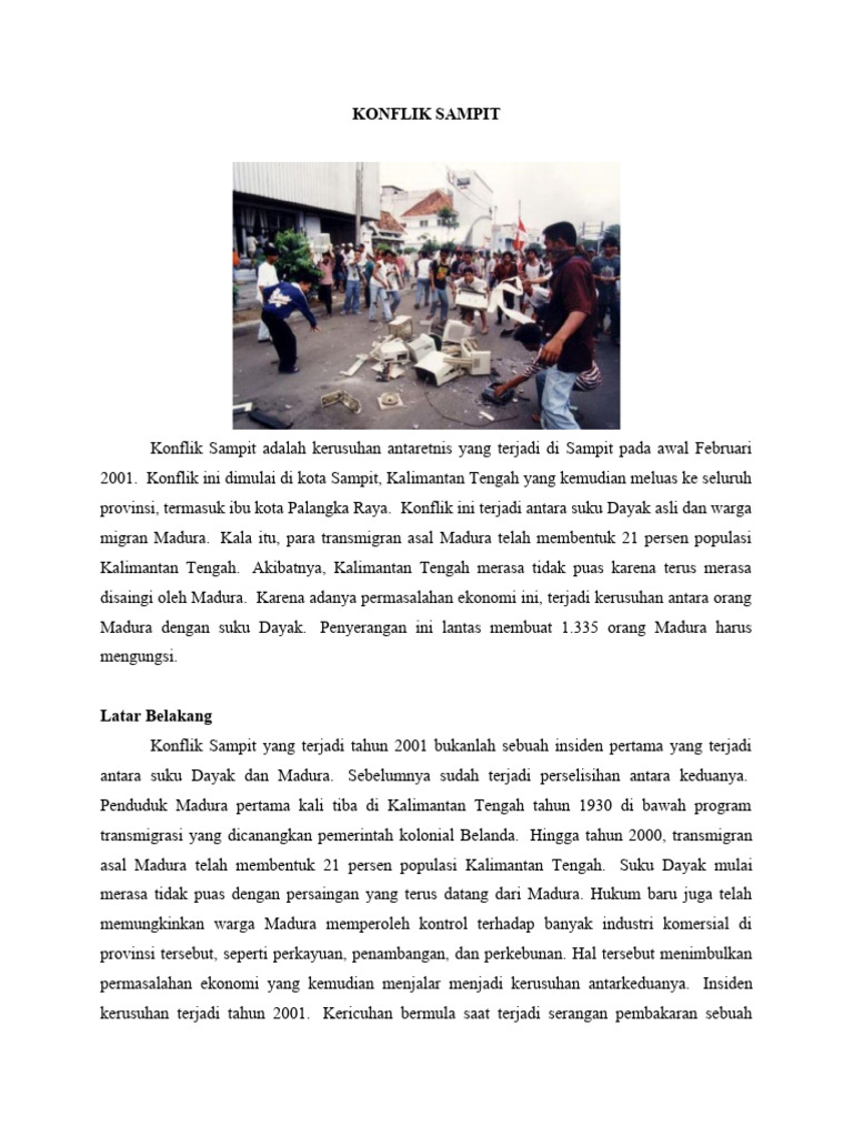 Konflik Sampit | PDF
