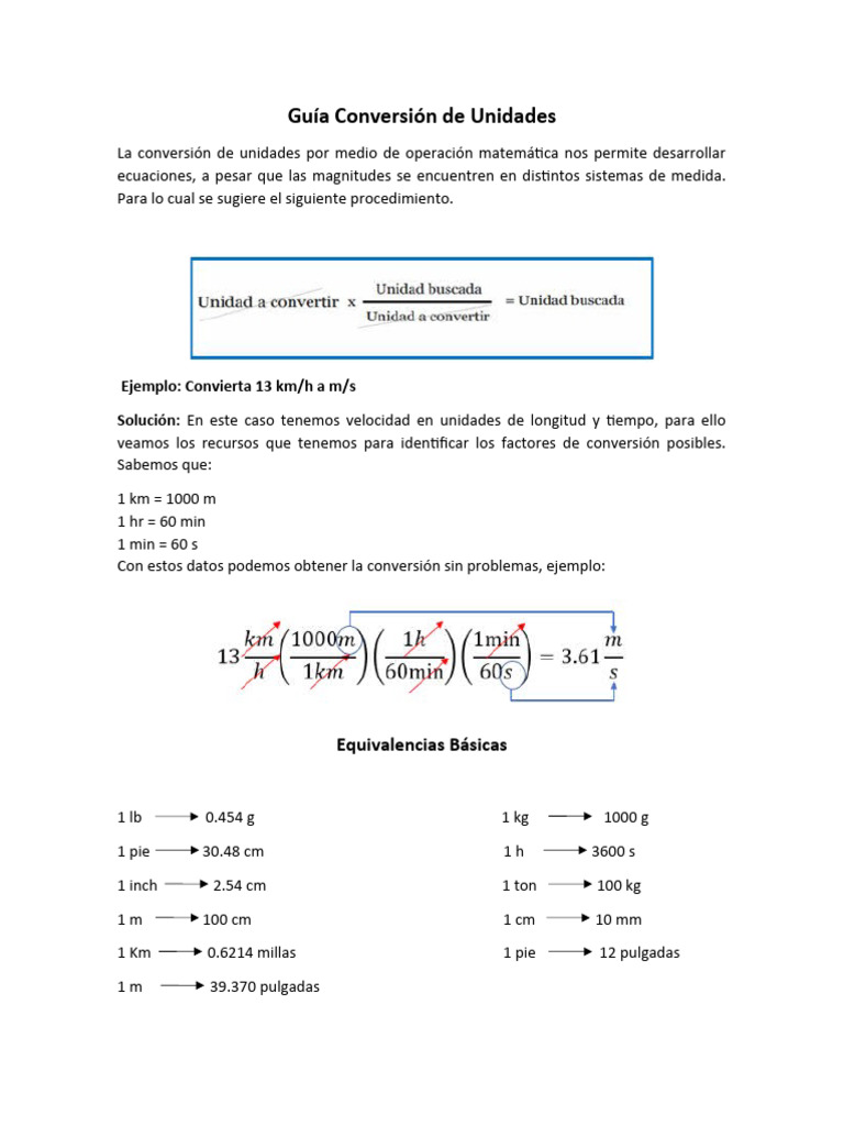 Guía de Conversión de Unidades en Física | PDF