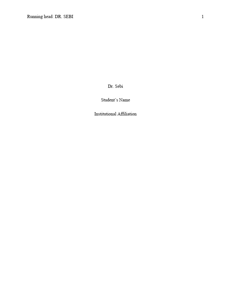 Dr Sebi Edited Pdf Dieting Diet Nutrition