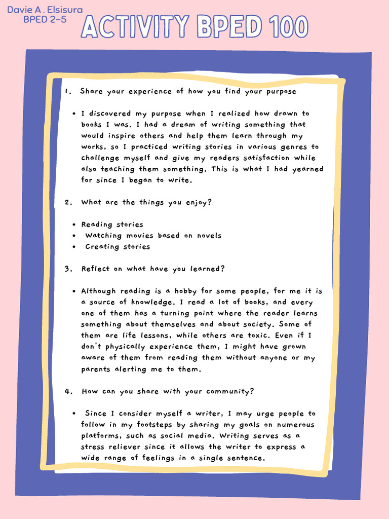 Bped 100 Act 2 | PDF | Wellness