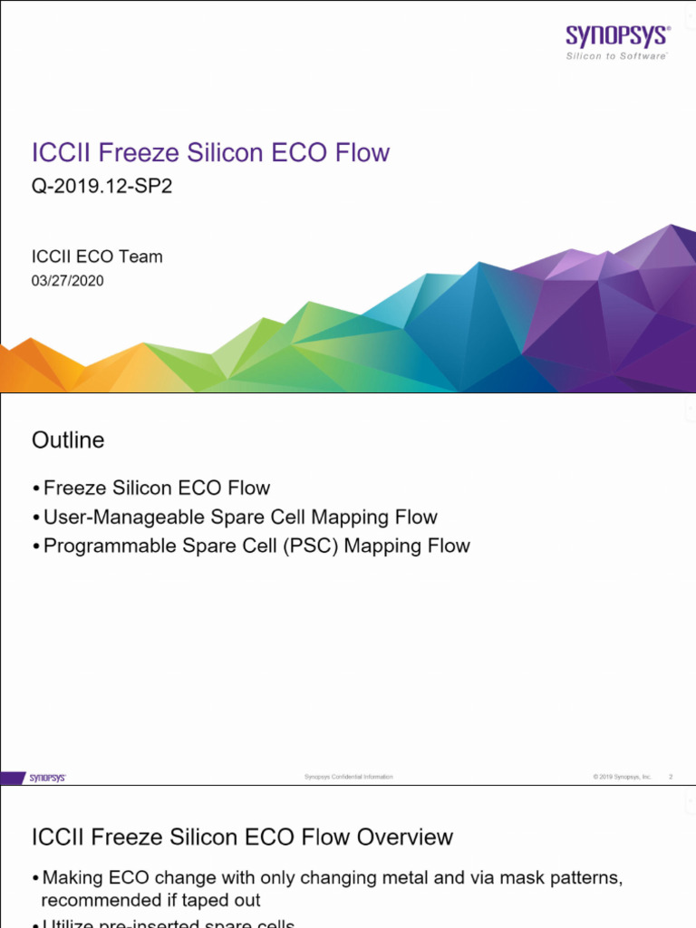 ICCII Freeze Silicon ECO Flow | PDF | Software | Computer Engineering