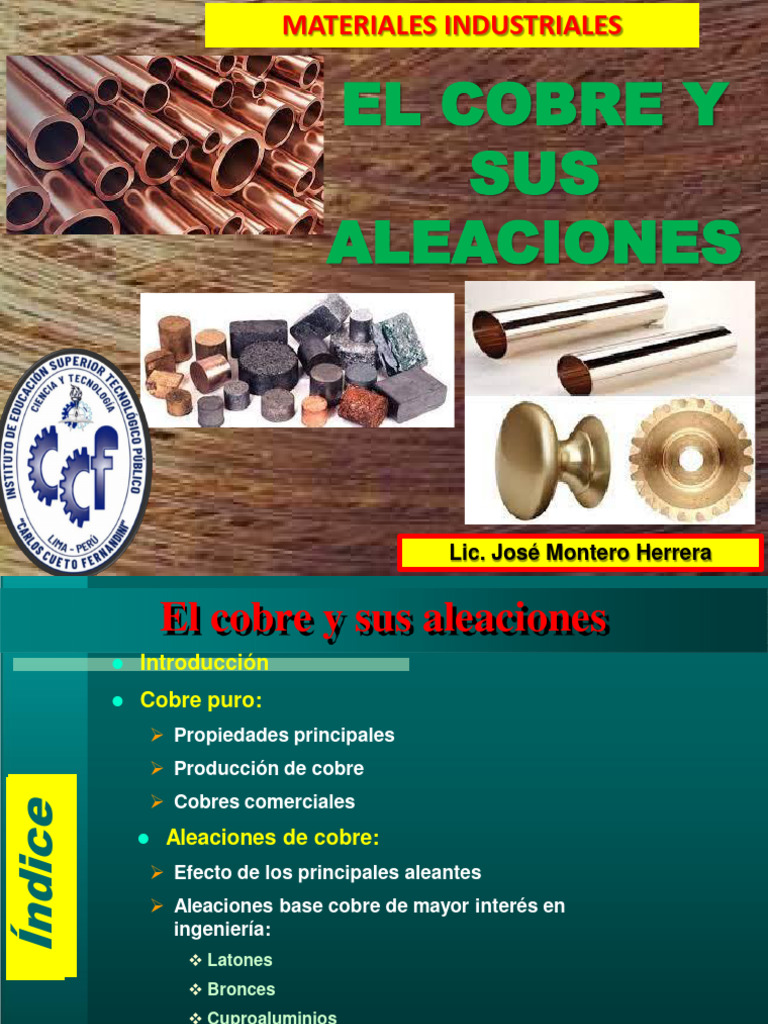 Propiedades y Usos del Cobre y sus Aleaciones | PDF | Cobre | Bronce