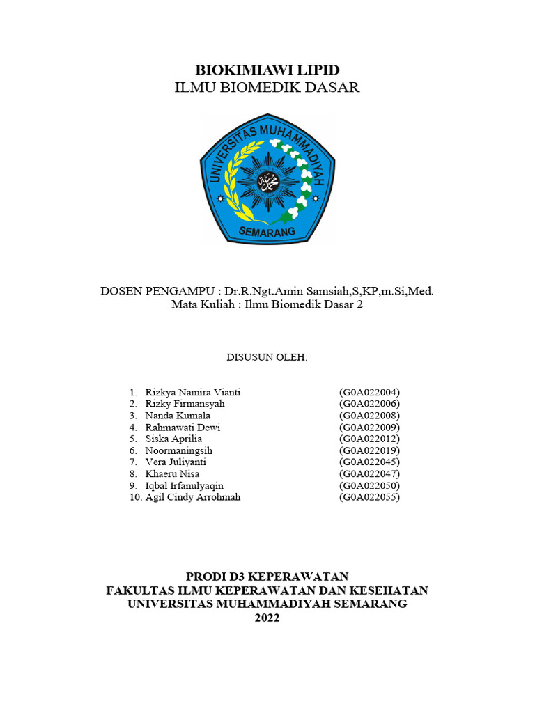 Biokimia Lipid: Struktur dan Fungsi | PDF