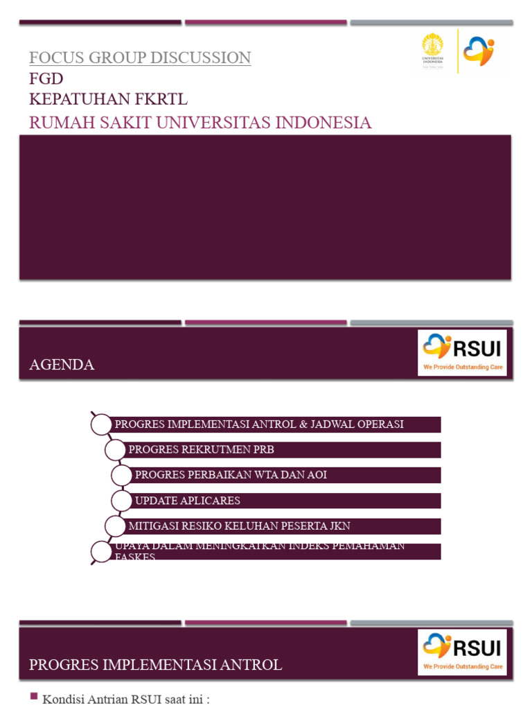 Materi FGD MONEV KEPATUHAN FKRTL RSUI New - FIN | PDF