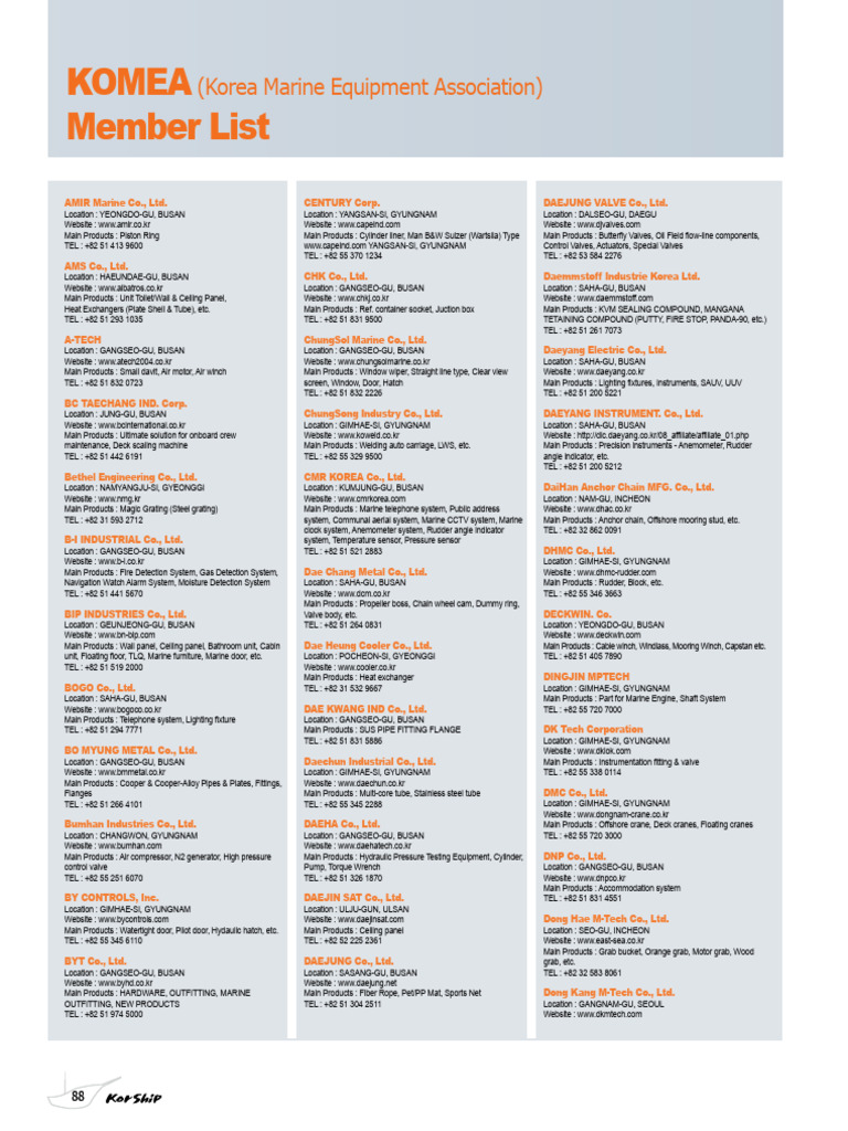 Komarine 업체 | PDF