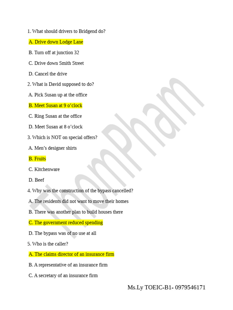 Test 7 Transcript | PDF