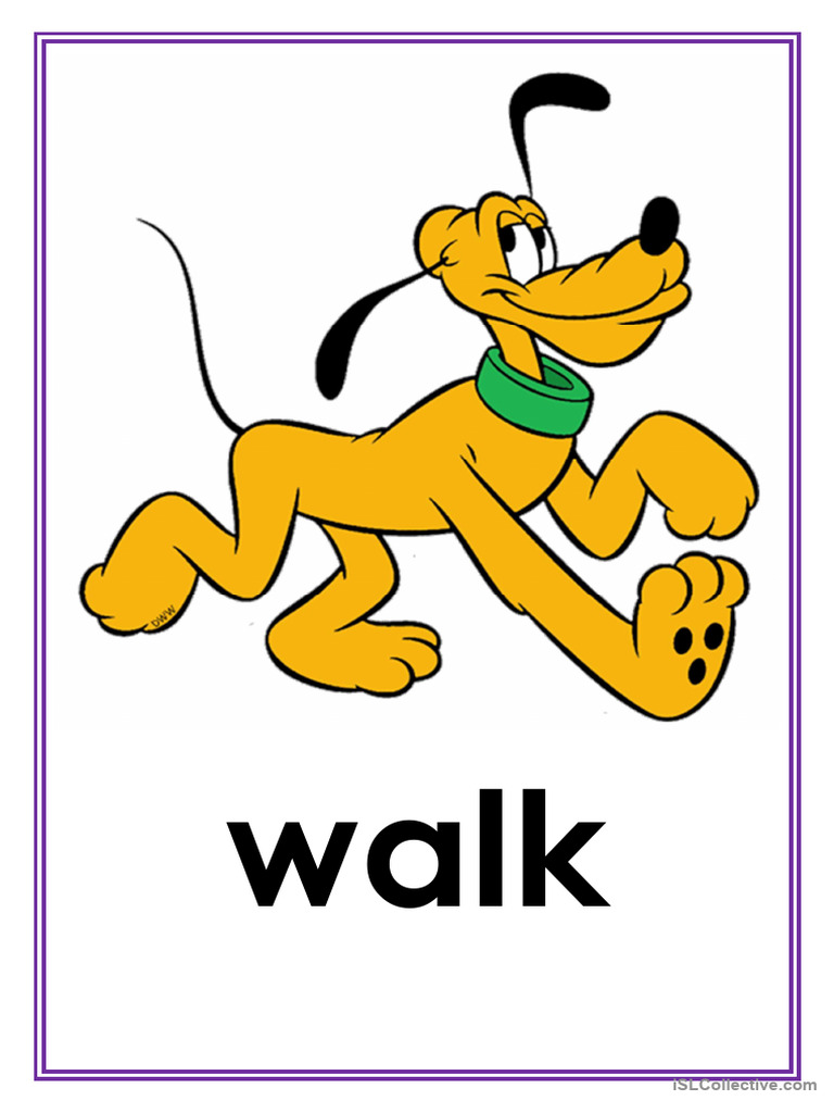 Disney Verb Flashcards | PDF | Language Arts & Discipline