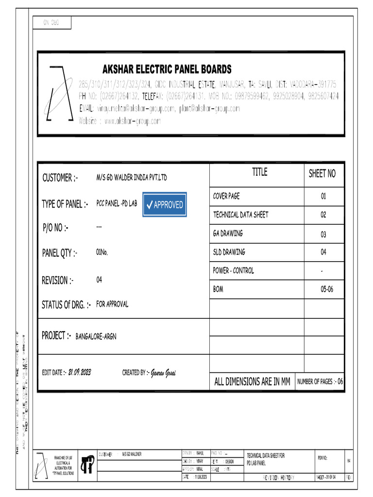 PD Lab Panel - Approved | PDF