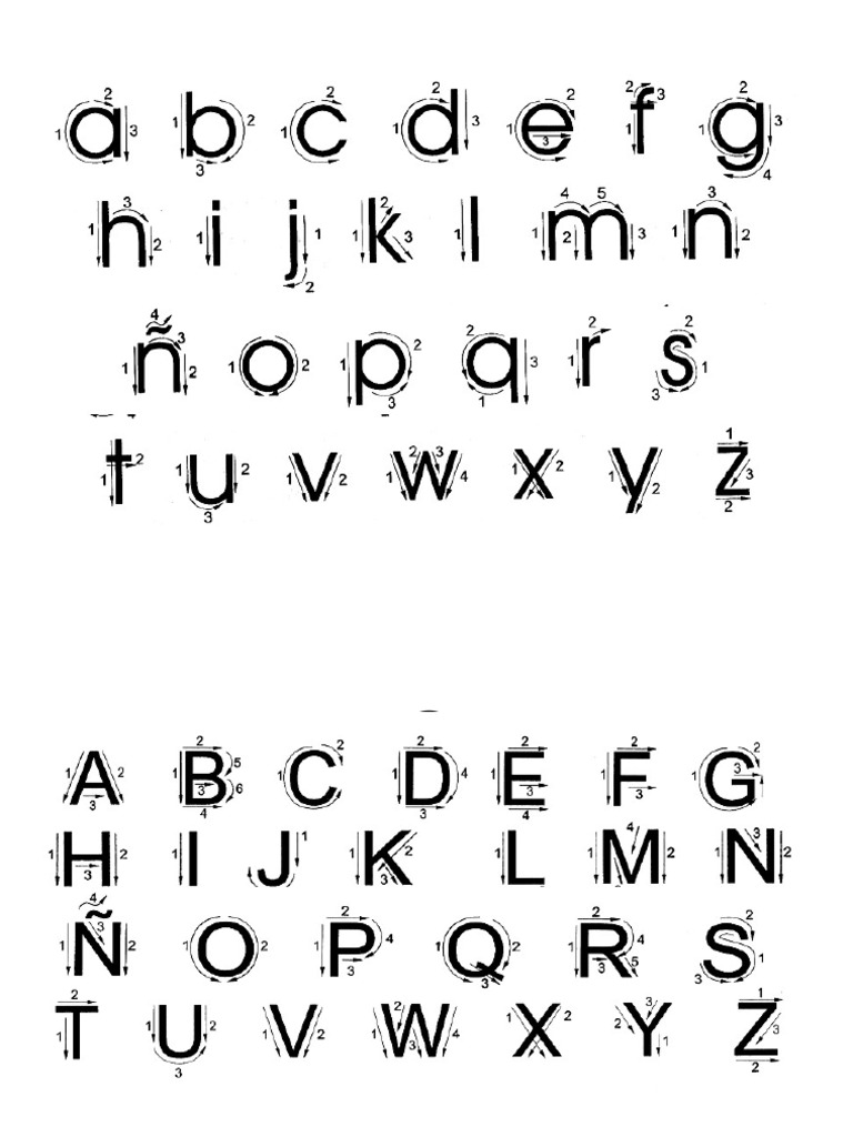CALIGRAFÍA A-Z + 1-10 | PDF