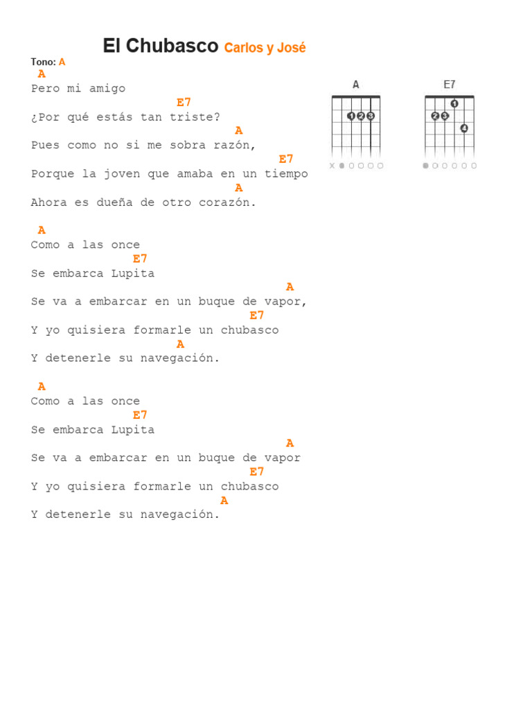 El Chubasco Carlos y José | PDF