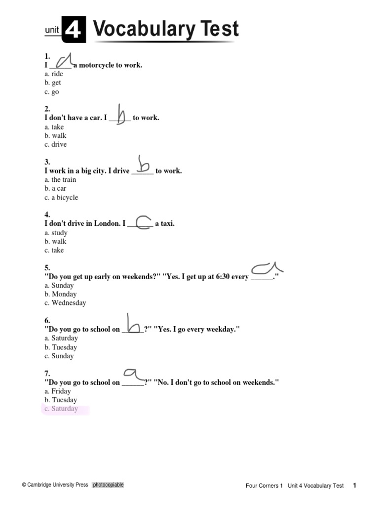 l1 U4 Vocabulary | PDF