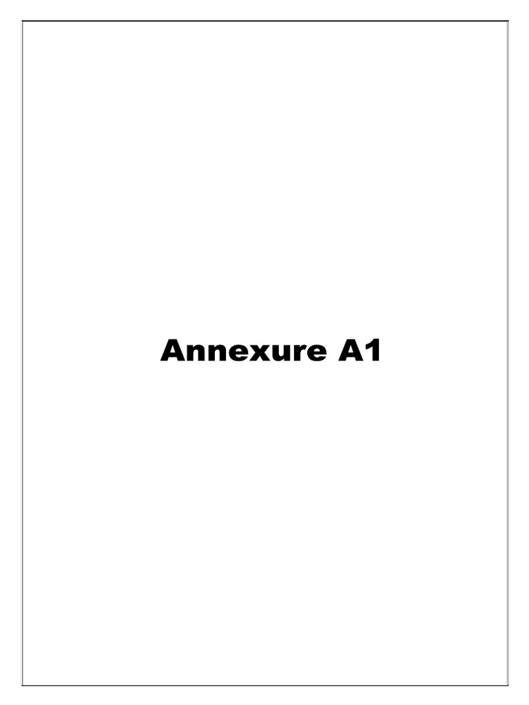 Annexure A1 | PDF
