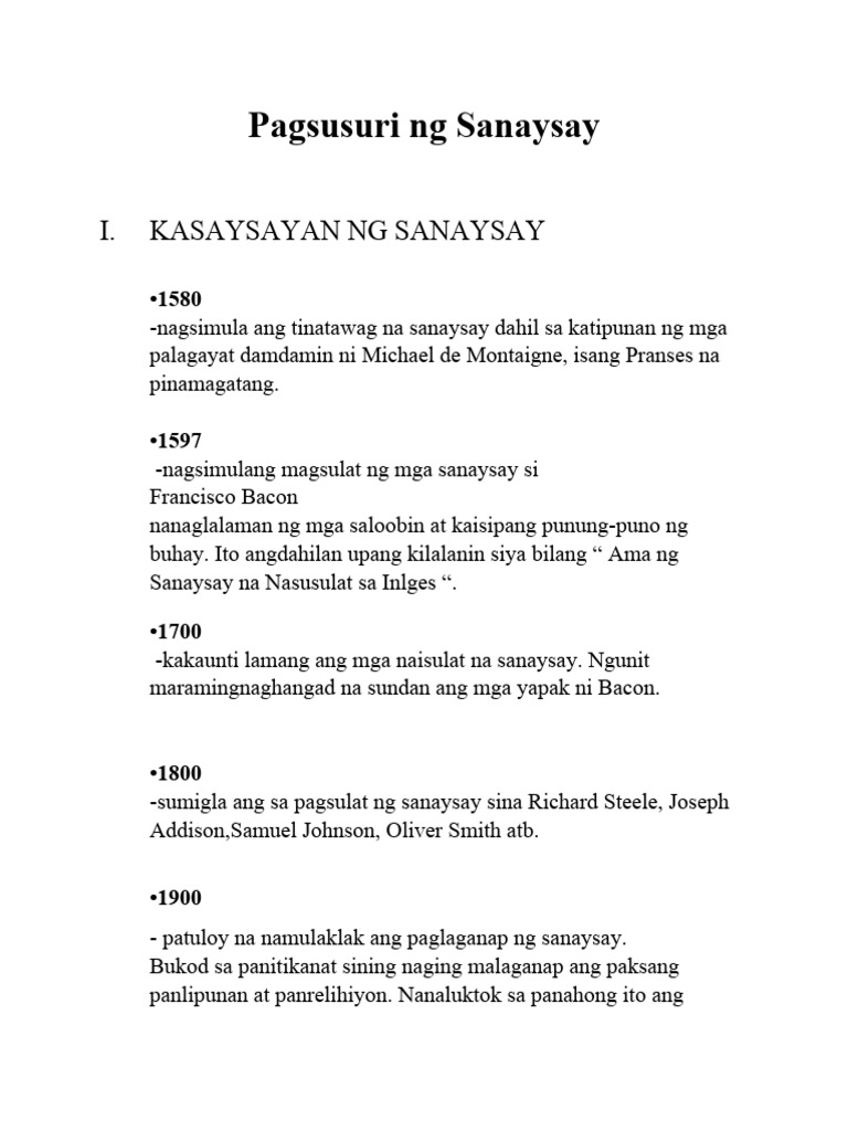 Pagsusuri NG Sanaysay Cañada Misa Madrazo Tanasas - K | PDF