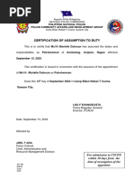 Assumption To Duty Sample | PDF