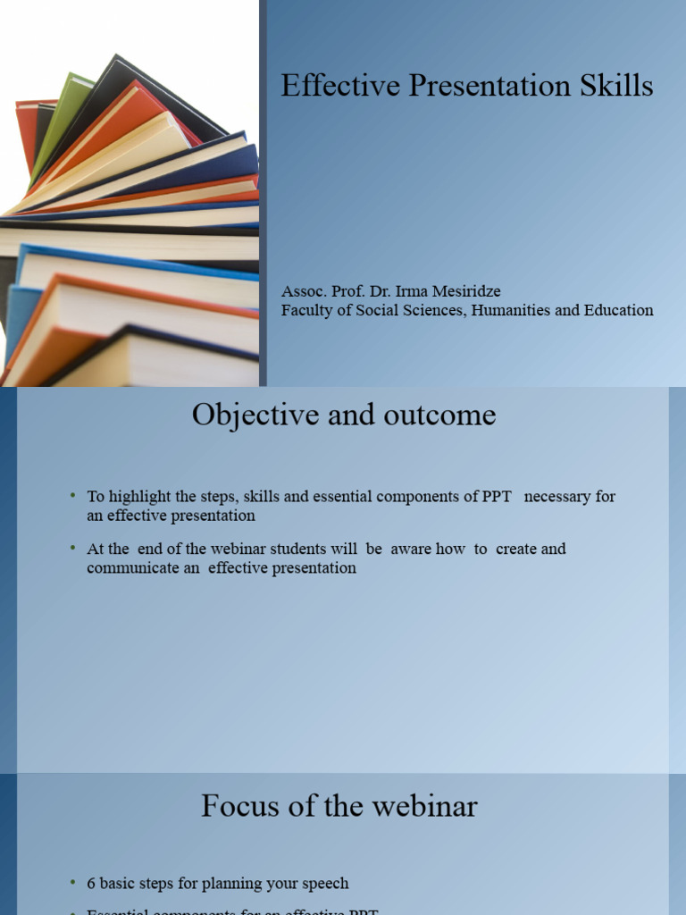 Effective Presentation Skills 2021 Pdf Speech Sex Education