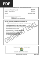 NSSCO Physics Syllabus | PDF | Velocity | Momentum